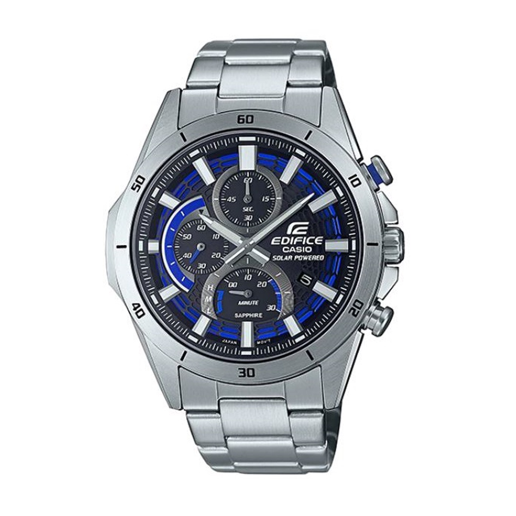 Casio Edifice Slim Line Solar Chronograph Stainless Steel Bracelet Men ...