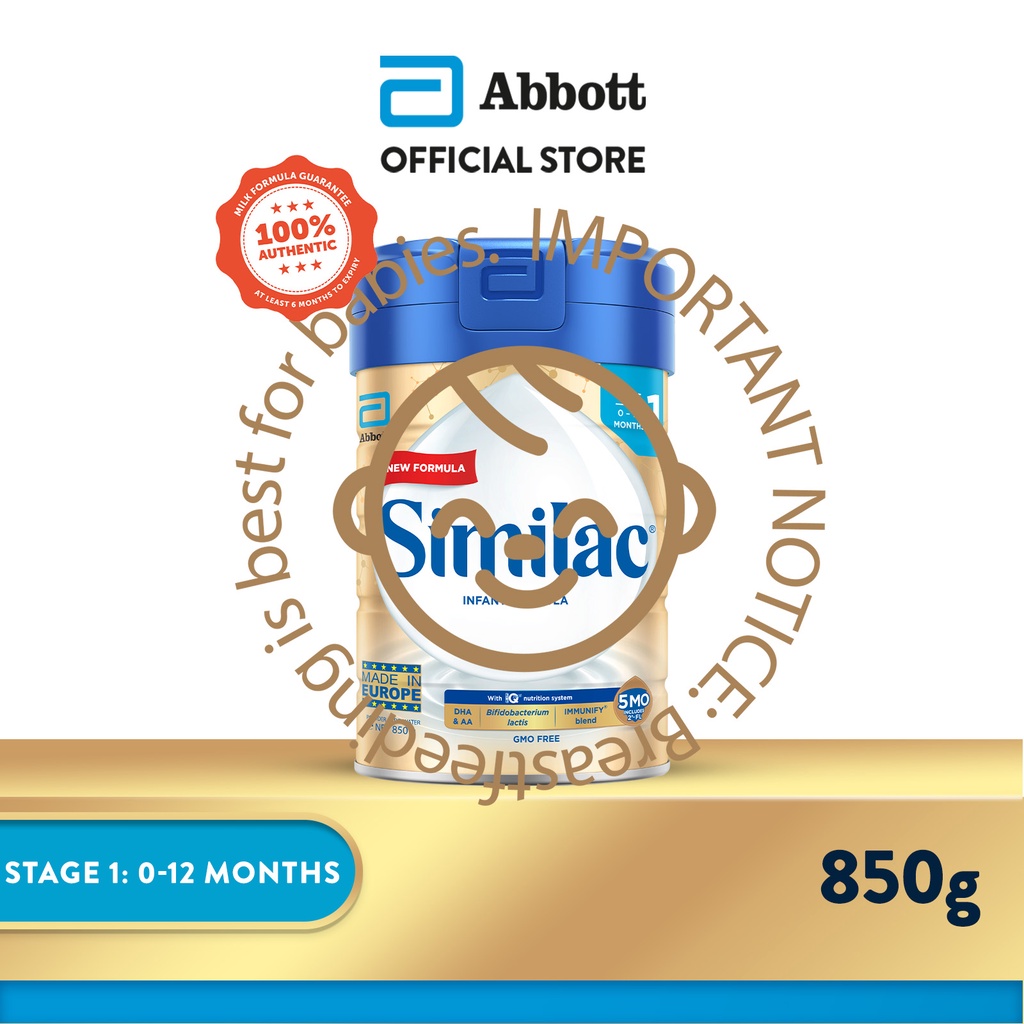 Similac 5MO Stage 1 Infant Milk Formula 850g (0-12 months) | Shopee ...