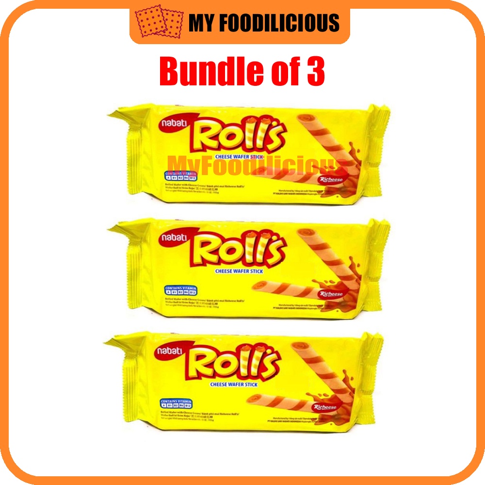 Nabati Rolls Cheese Wafer Stick 115g | Shopee Singapore