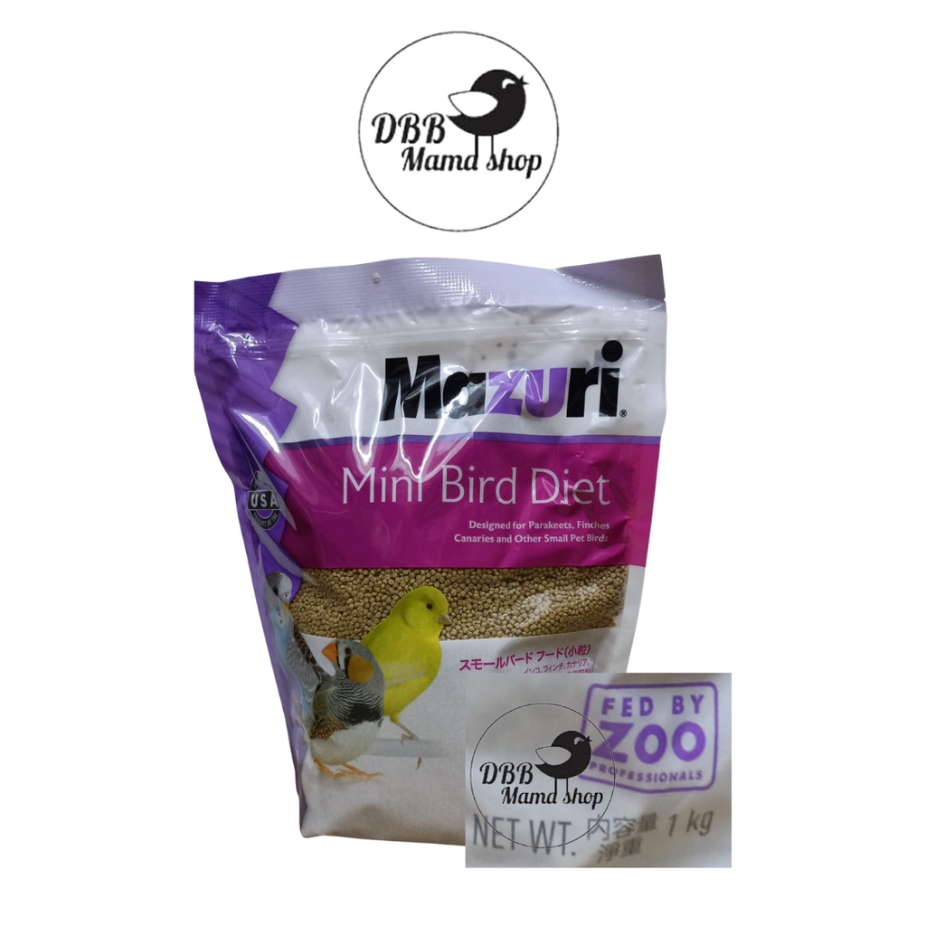 Mazuri Mini Bird Diet 1kg Balance Formulated Pet Parrot Diet | Shopee ...