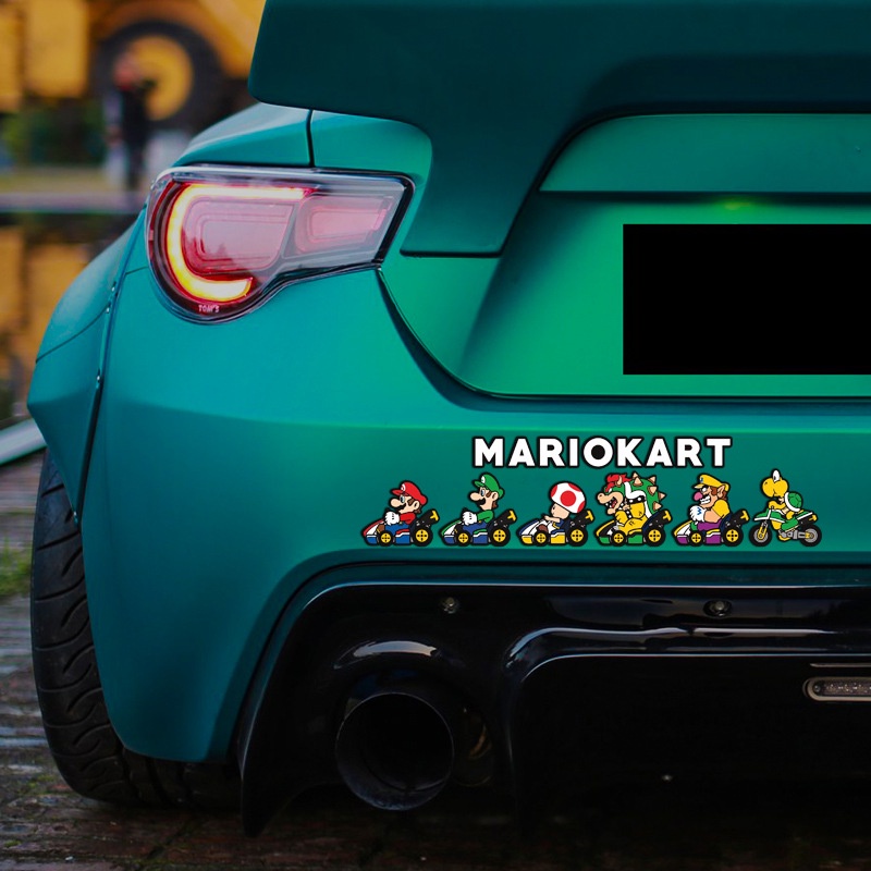 Super Mario Cute Cartoon Decoration Car Stickers Covering Scratches ...