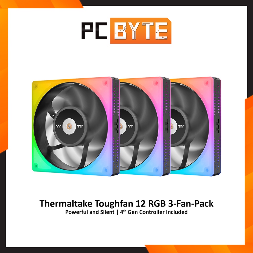 Thermaltake Toughfan 12 RGB 3-Fan-Pack (Powerful and Silent | 4th Gen ...