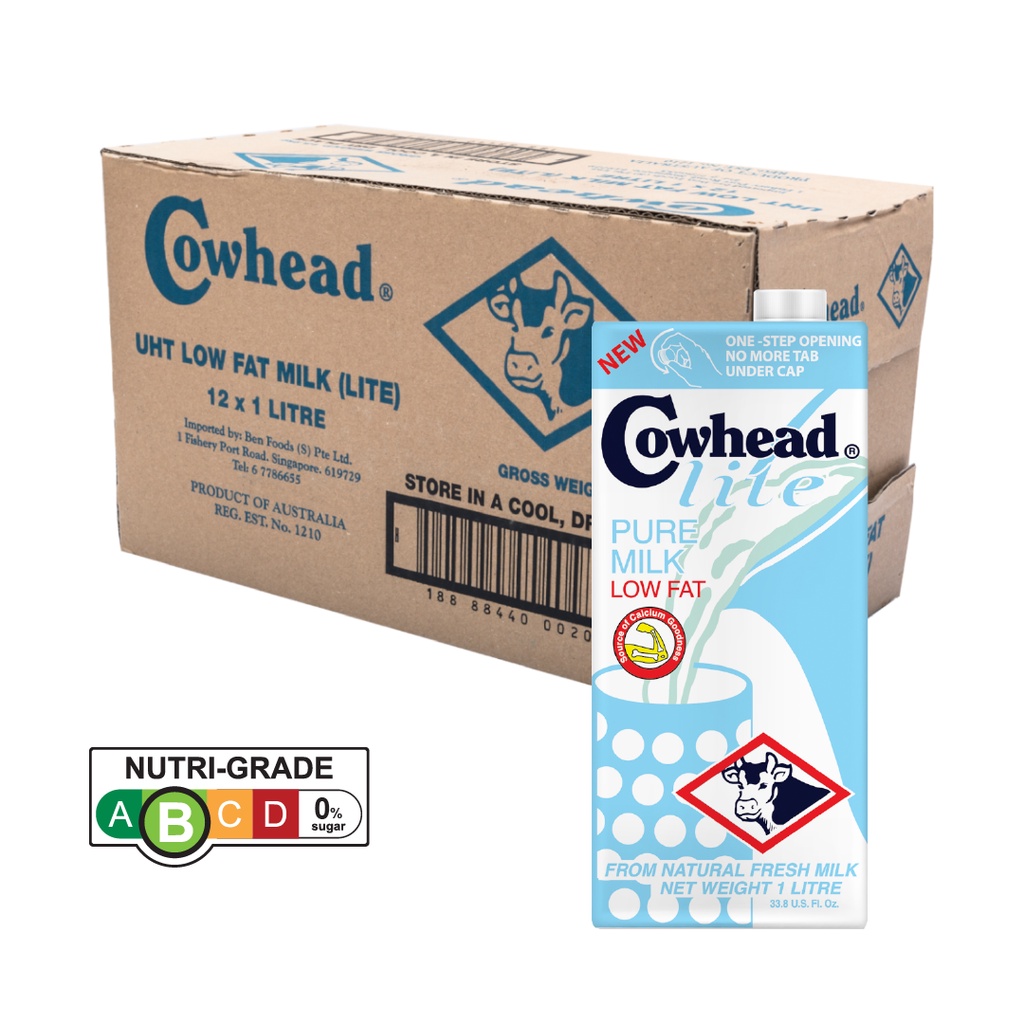 Cowhead Uht Milk Lite 1L - Carton | Shopee Singapore