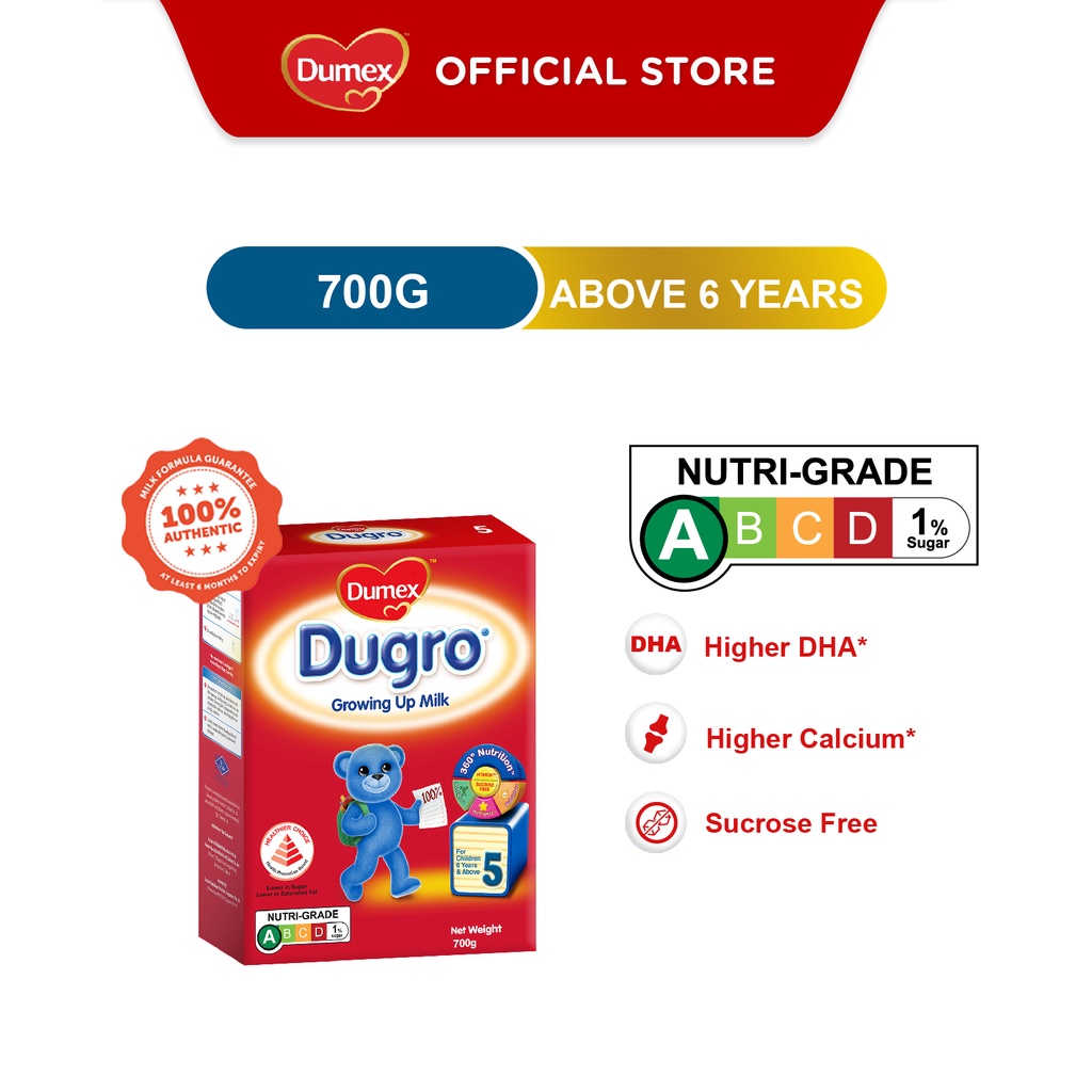 [Single Pack] Dumex Dugro Stage 5 Children Growing Up Milk Powder Formula 700g (6 Years Onwards ...
