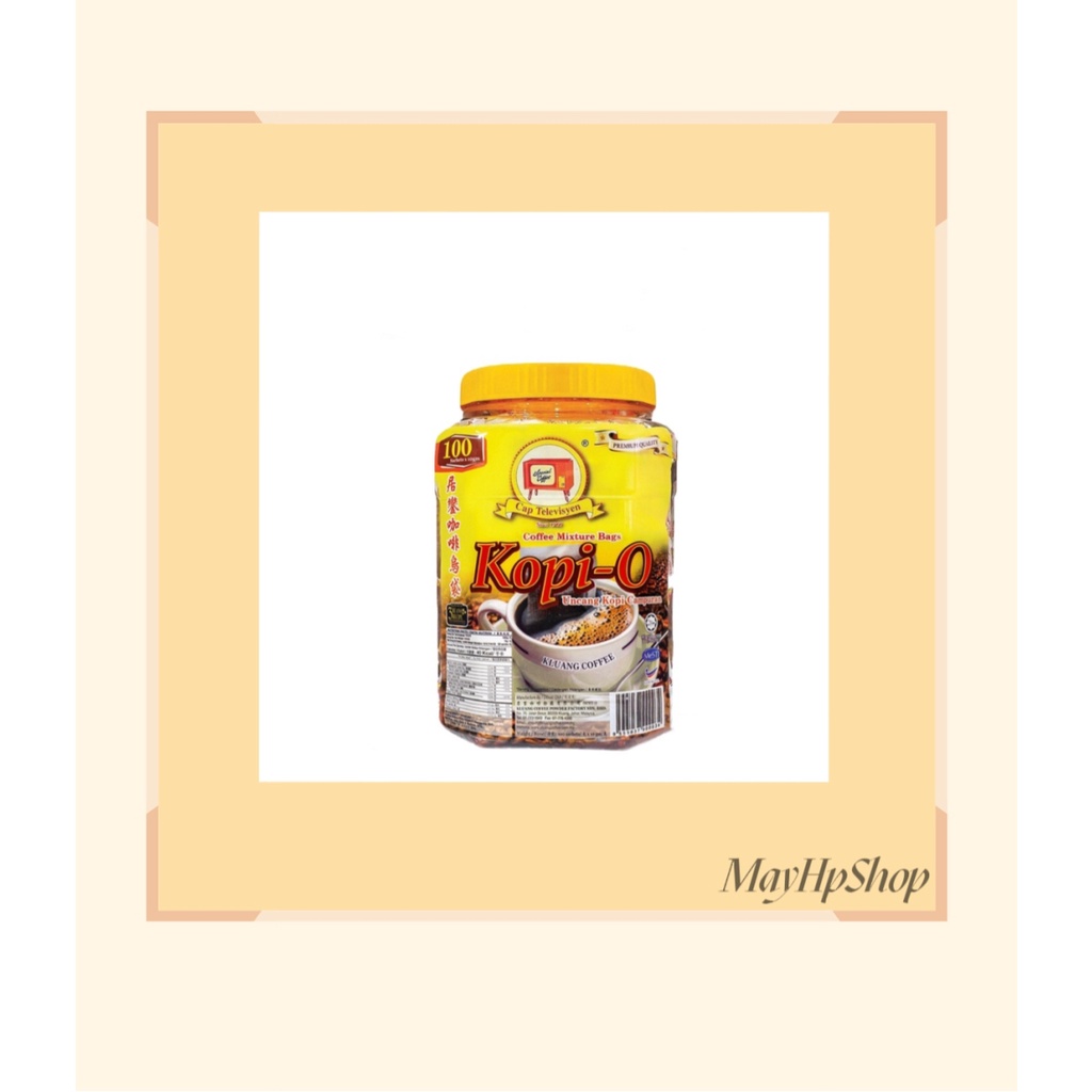 {Stock Ready} Kluang Coffee Cap TV Kopi O Kosong 100 sachets | Shopee ...