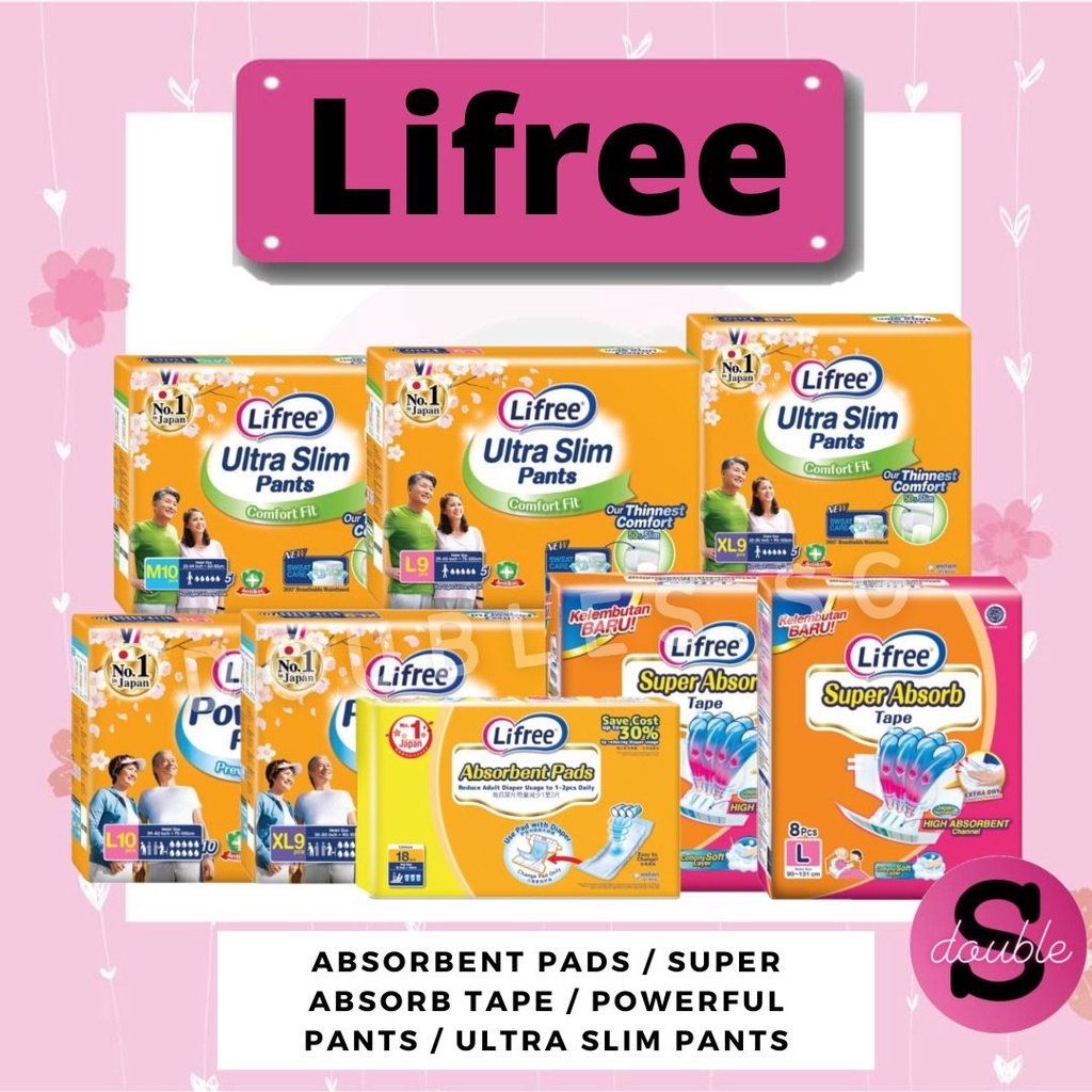 LIFREE Adult Diapers Carton deal/ Power Slim/Super absorb/ultra slim ...
