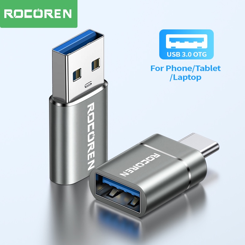 Rocoren OTG Adapter USB Type C Male To USB A 3.0 Female Converter For ...