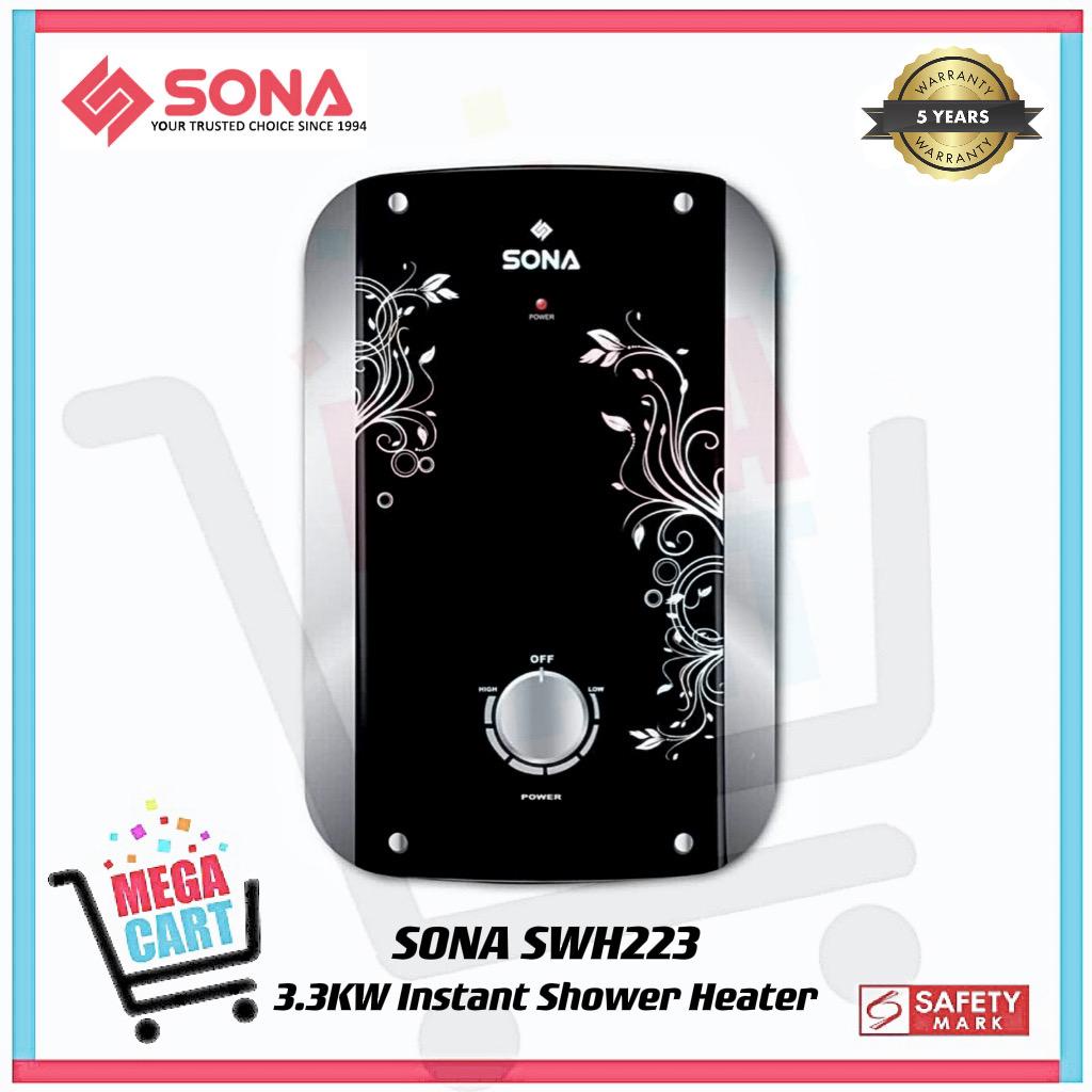Sona 3.3KW Instant Shower Heater SWH 223 | SWH223 (5 Years Heating ...