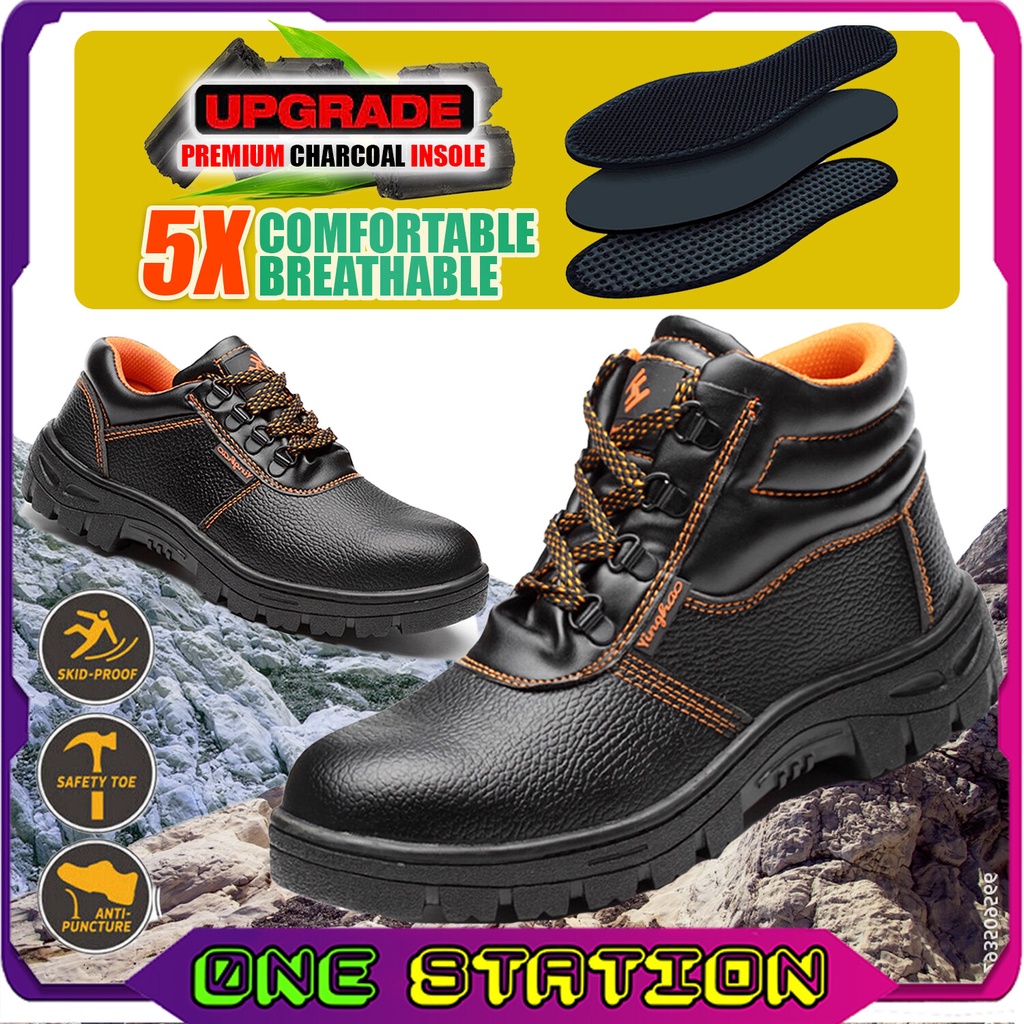 Safety Shoes Steel Toe Safety Boot High Cut Waterproof Kasut Kerja ...