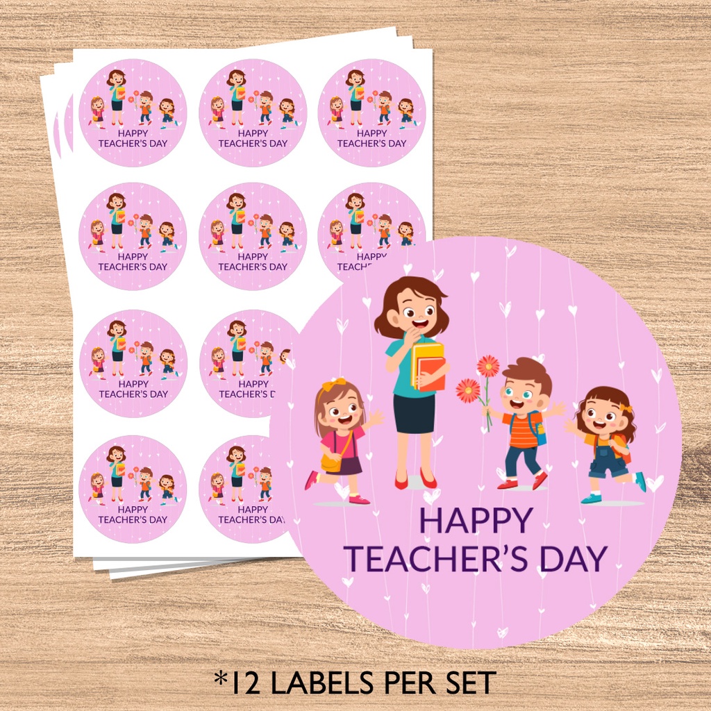 Happy Teachers Day Labels, Stickers Labels, Appreciation Day, Thank You ...