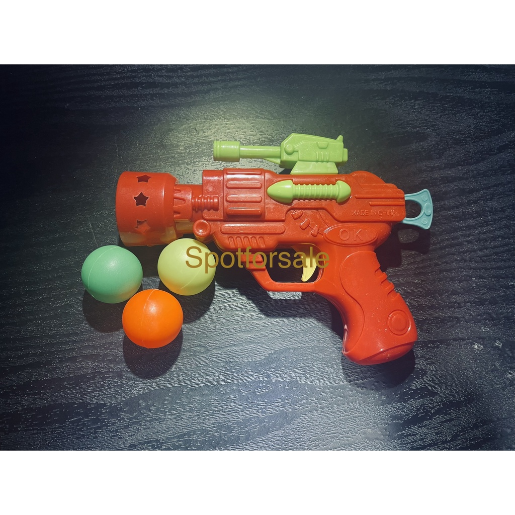 Ping pong Gun ball shoot bounce Toy kid | Shopee Singapore