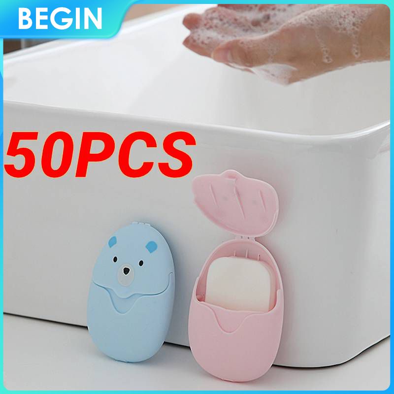 50pcs Soap Paper High Quality Disposable Boxed Paper Soap Travel ...
