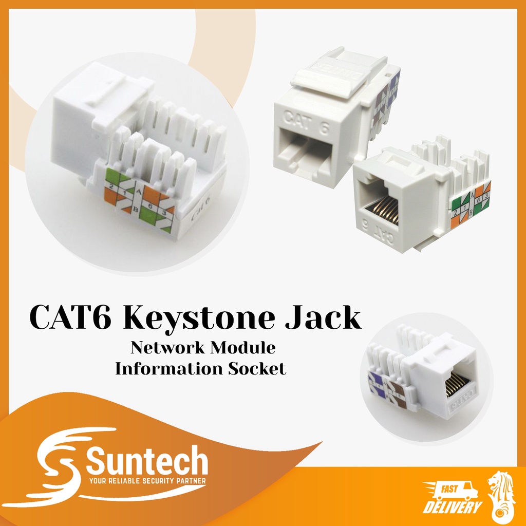 Cat6 Jack Network Module Information Socket (10pcs) | Shopee Singapore