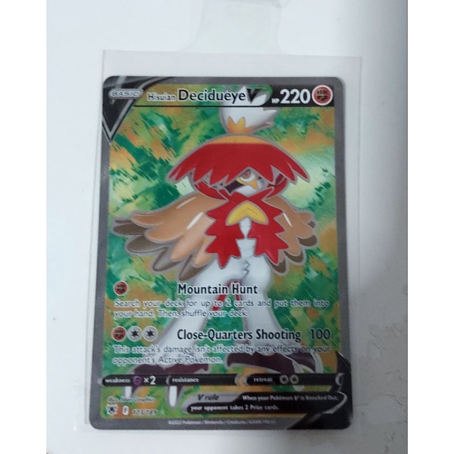 Pokemon hisuian decidueye v full art astral radiance card | Shopee ...