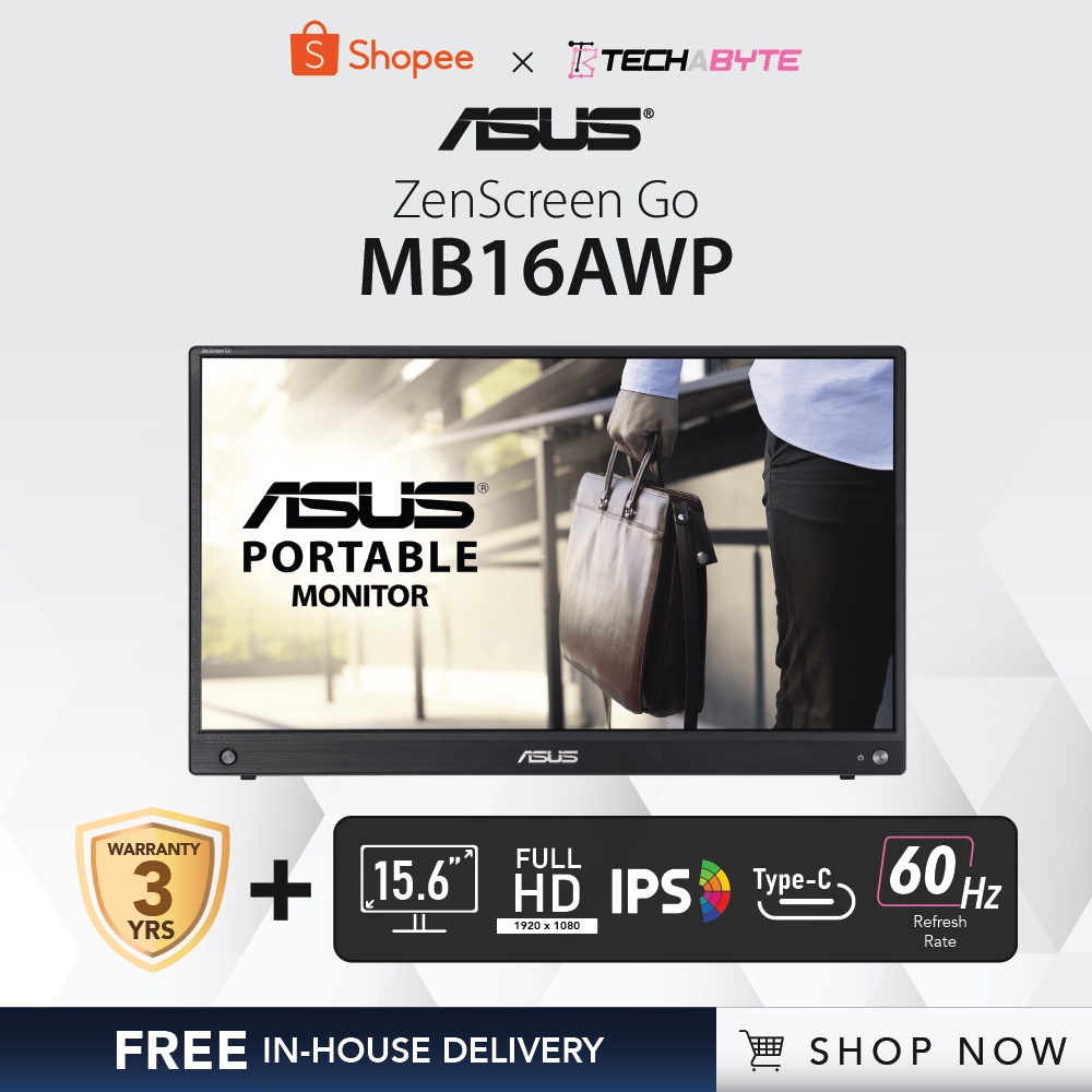 ASUS ZenScreen Go MB16AWP | 15.6" IPS FHD Wireless Portable Monitor ...