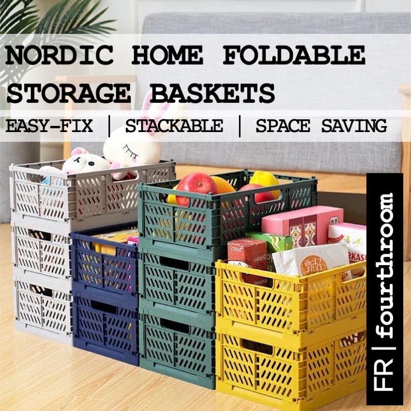 FOURTHROOM | Nordic Foldable Storage Sorting Baskets (5 colour) - Multi ...