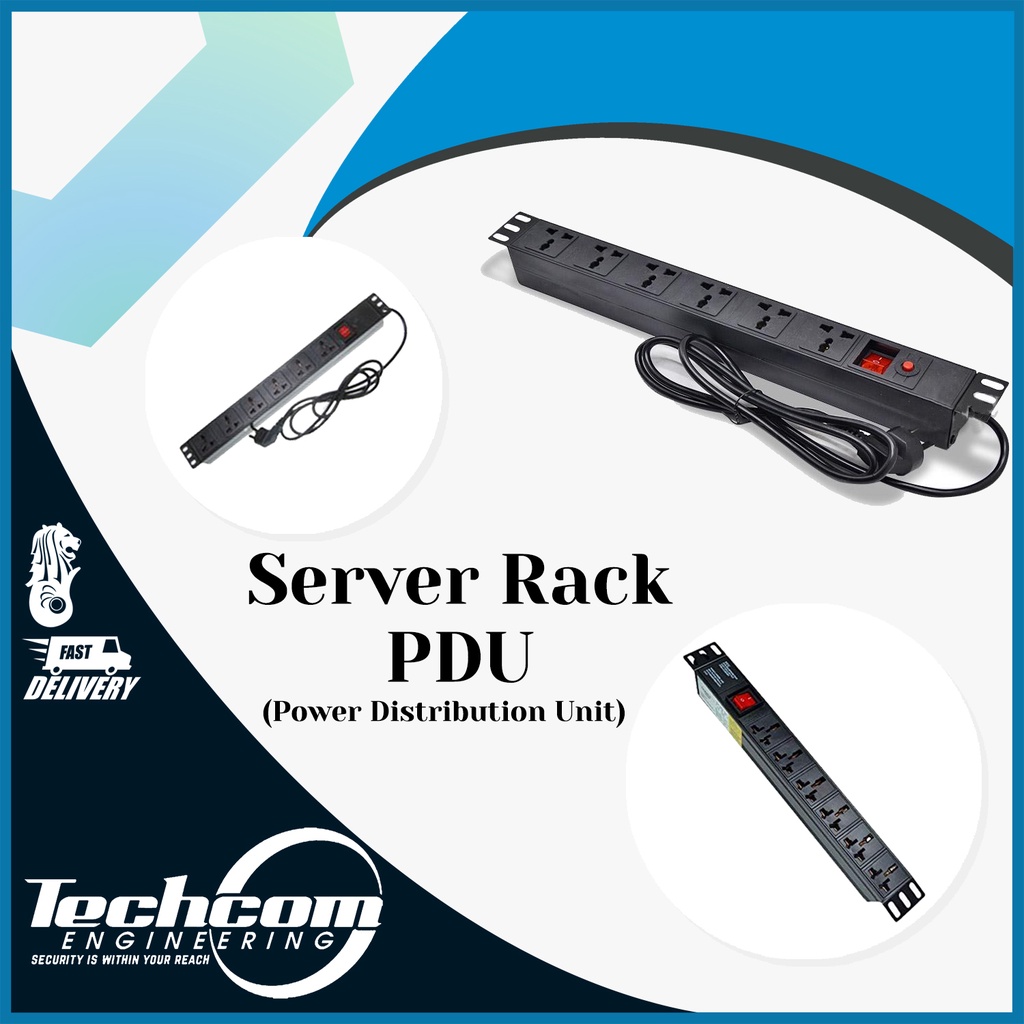 6 way Server Rack PDU (Power Distribution Unit) | Shopee Singapore