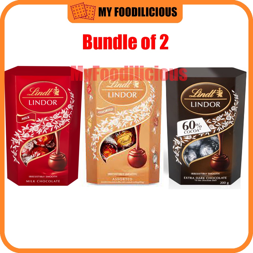 Lindt Lindor Milk Chocolate 200g/Assorted Chocolate 200g/Extra Dark ...