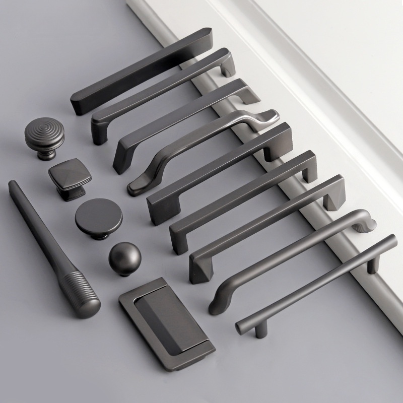 Nordic pearl gray cabinet handle wardrobe door handle zinc alloy drawer ...