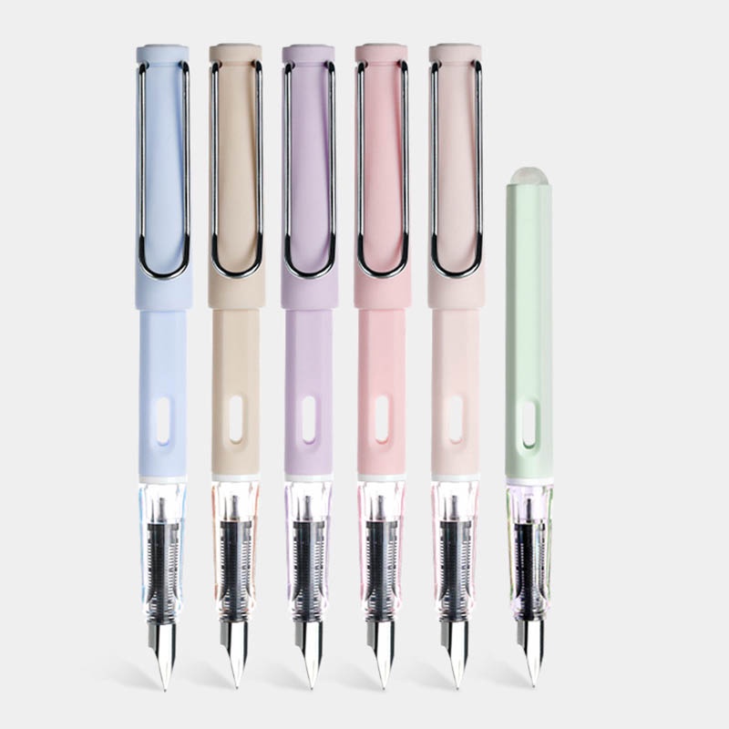 Ossayi Fountain Pen Set 0.38mm Replacable Black Blue Refill Ink Student ...