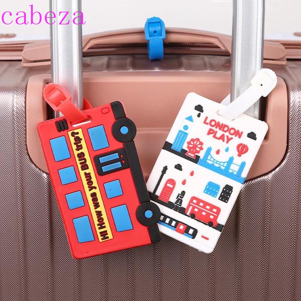 CABEZA Cartoon Luggage Tag Portable Unisex Handbag Label Airplane Check ...