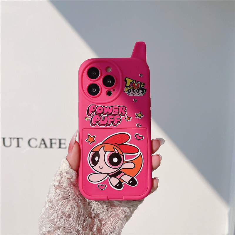 Retro Nokia telephone Cute Cartoon The Powerpuff Girls Flip mirror ...