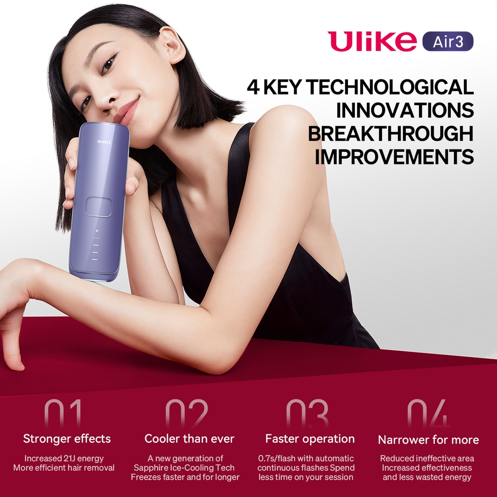 New Ulike Sapphire Air 3 Ipl Laser Hair Removal Purple 60w Shopee