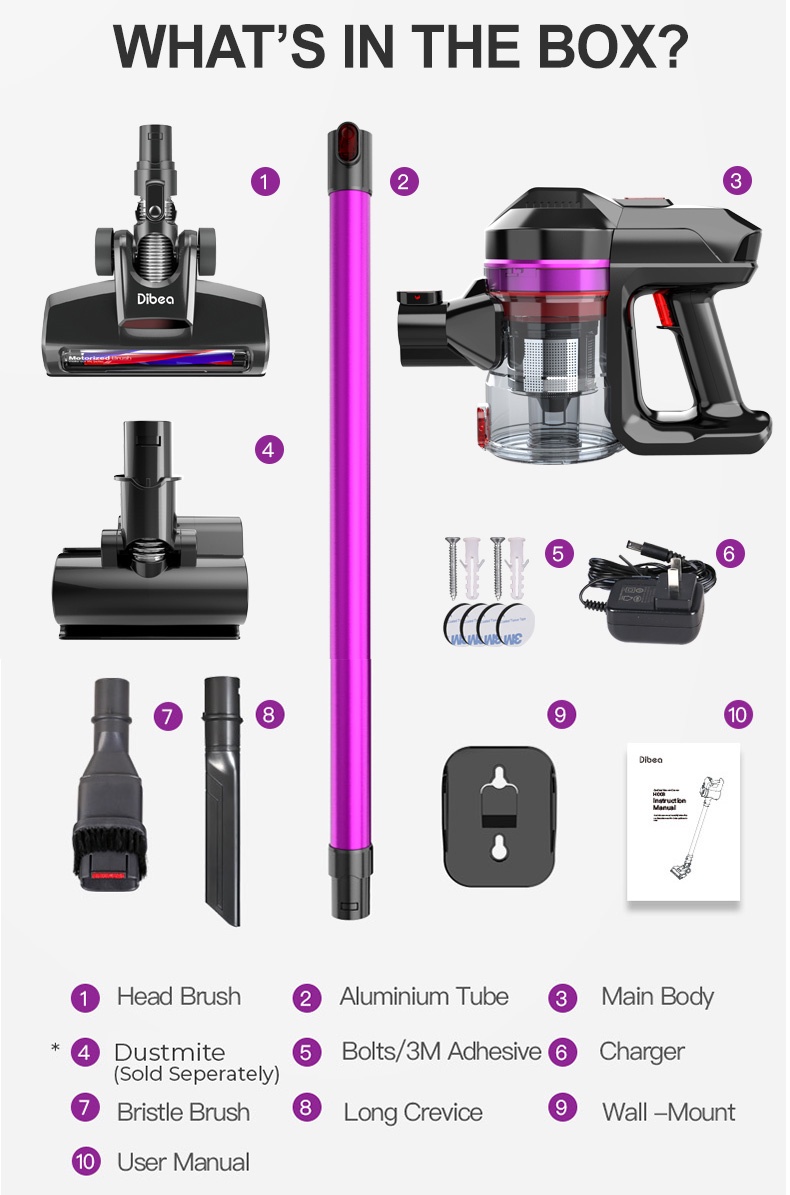 Dibea H008 Cordless Vacuum Cleaner with LED Light | Local Warranty ...