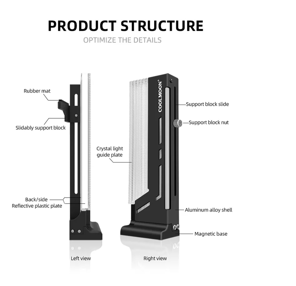 COOLMOON CM-GH2 GPU Holder GPU Stand 5V ARGB SYNC Vertical graphics ...