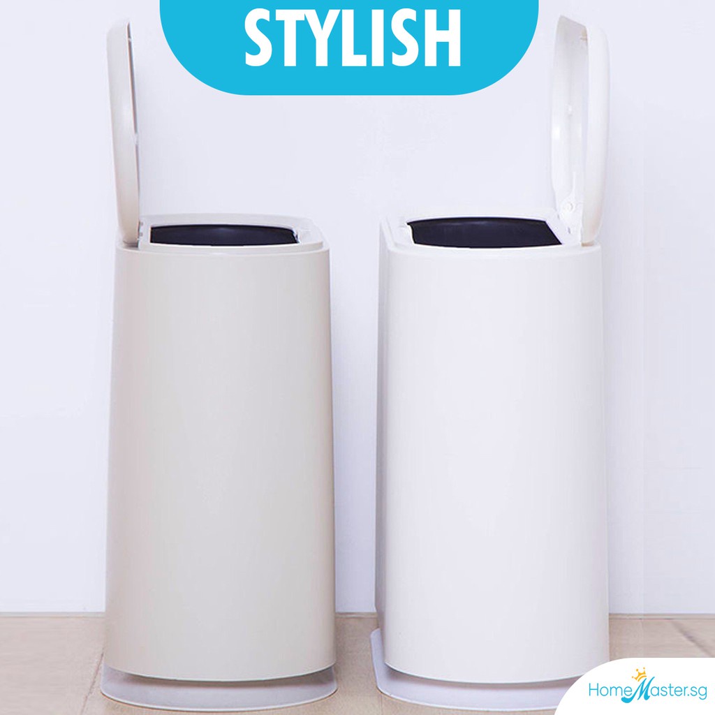 [SG Ready Stock] Japan Style Dustbin Simple Bathroom Kitchen Hand Press ...