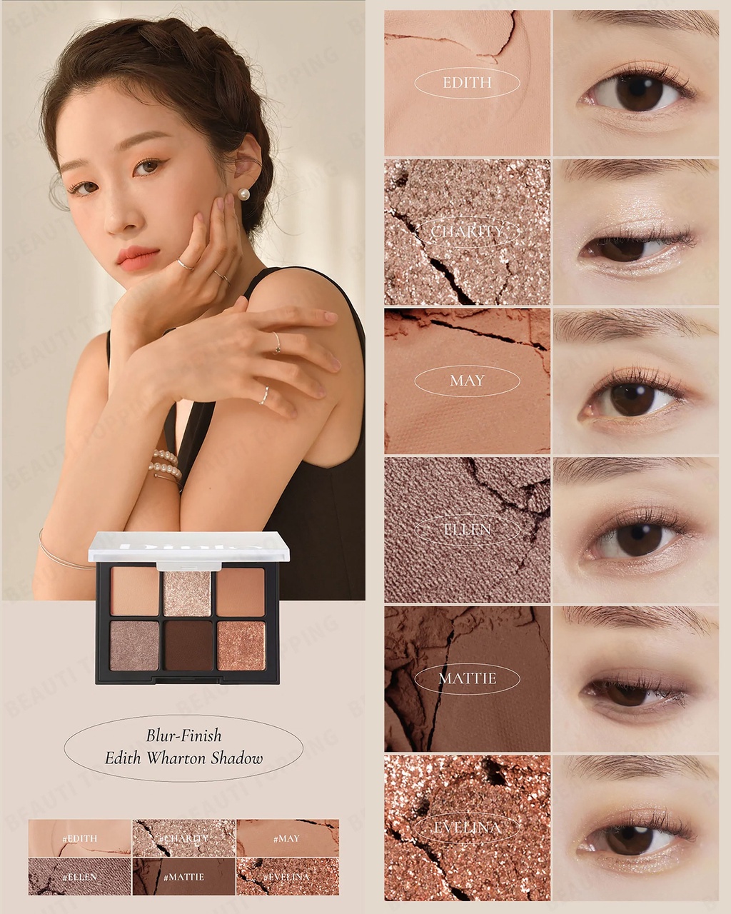 [DINTO] Blur Finish Eye shadow palette (5 Types) | Shopee Singapore