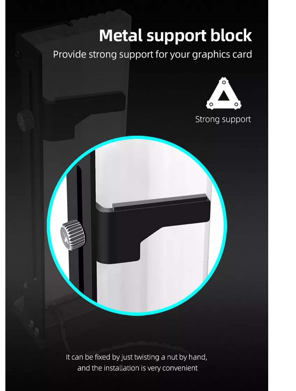 COOLMOON CM-GH2 GPU Holder GPU Stand 5V ARGB SYNC Vertical graphics ...