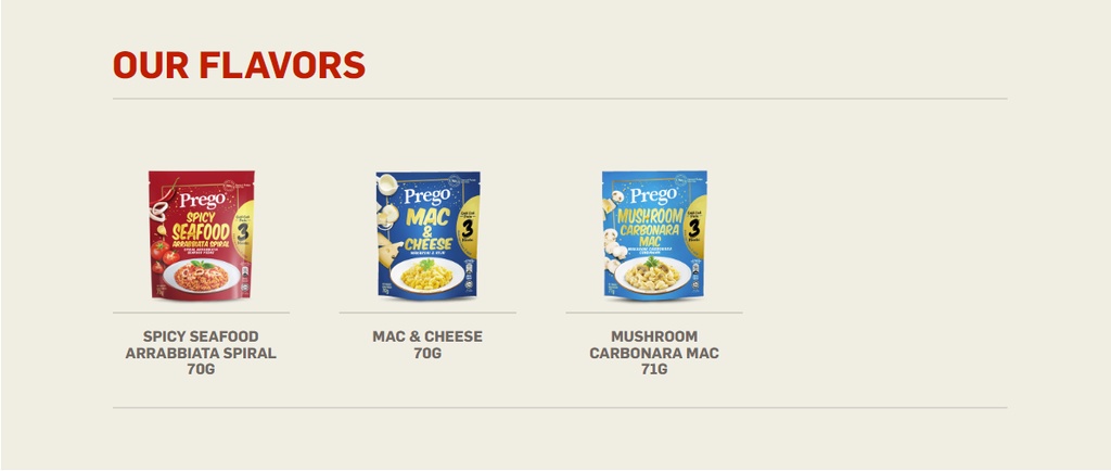 [Buy 5 Free 1]Prego Quick Cook Pasta Mac & Cheese / Spicy Seafood ...