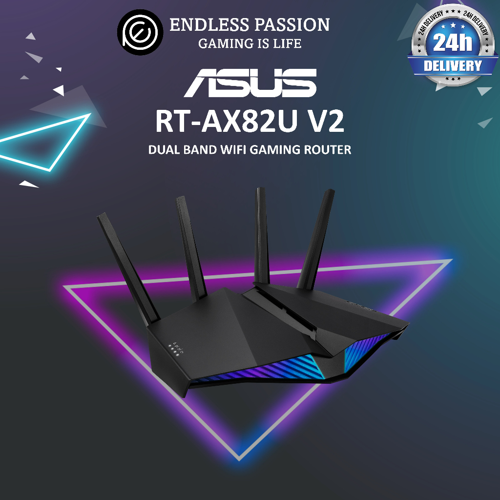 ASUS RT- AX82U V2 Dual Band WiFi 6 Gaming Router AX5400 | Shopee Singapore