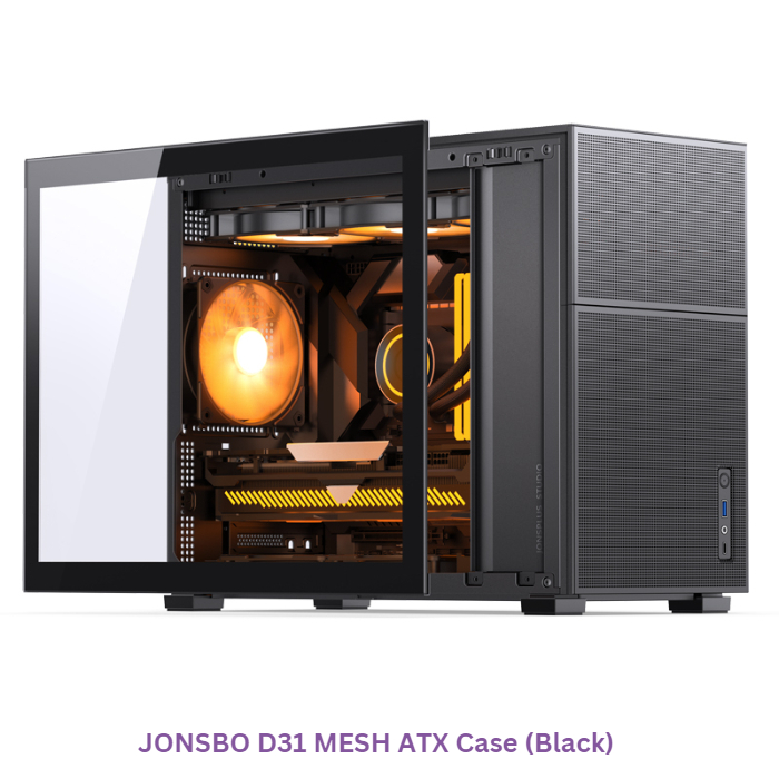 JONSBO D31 MESH / D31 STD MATX Case Type C, No fans [2 Color Options ...