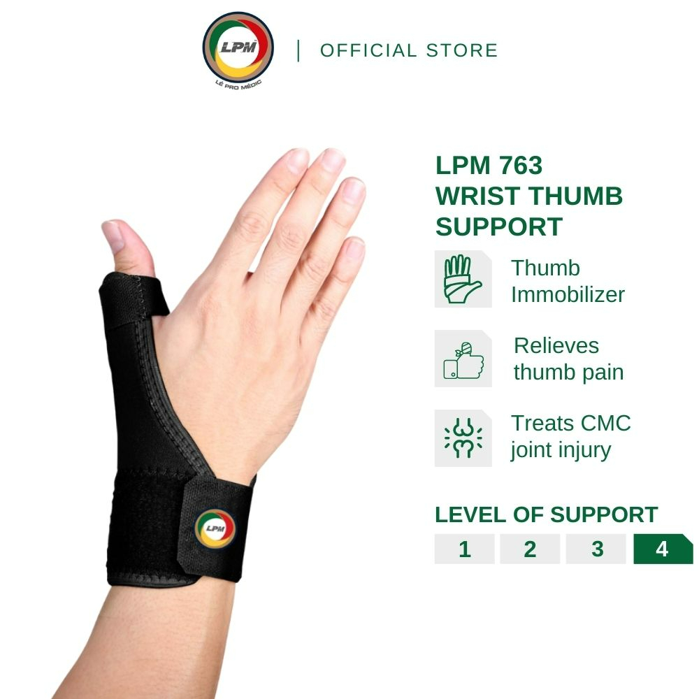 LPM Thumb Guard 763 Thumb Support with Steel Splint Thumb Immobilizer ...