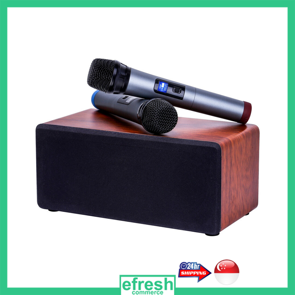 N-S10 Karaoke Family KTV Wooden Box Cabinet Bluetooth Speaker with 2 ...