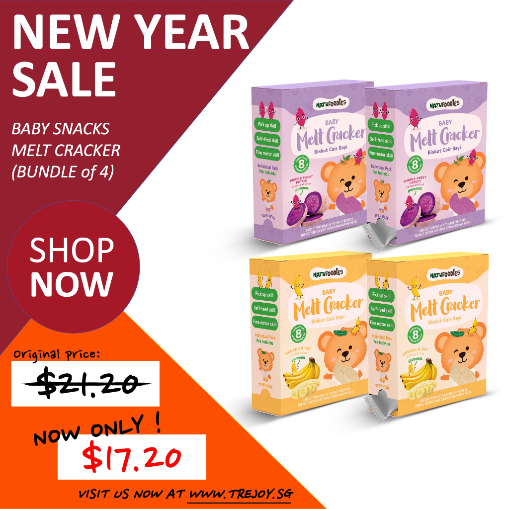 Natufoodies Baby Melt Cracker (8 Months +) (36G) (Halal) | Shopee Singapore