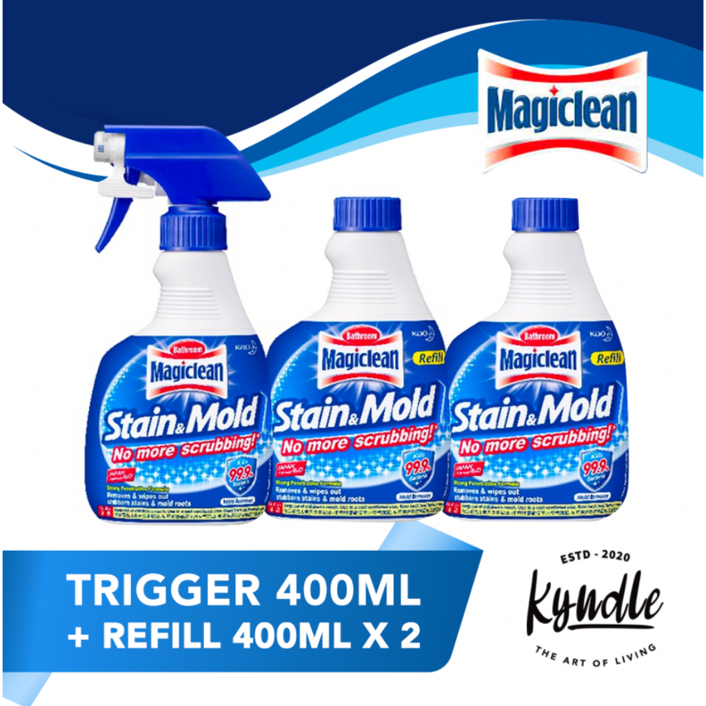[Value Bundle Pack] Kao Magiclean Bathroom Stain & Mold Trigger 400ML ...