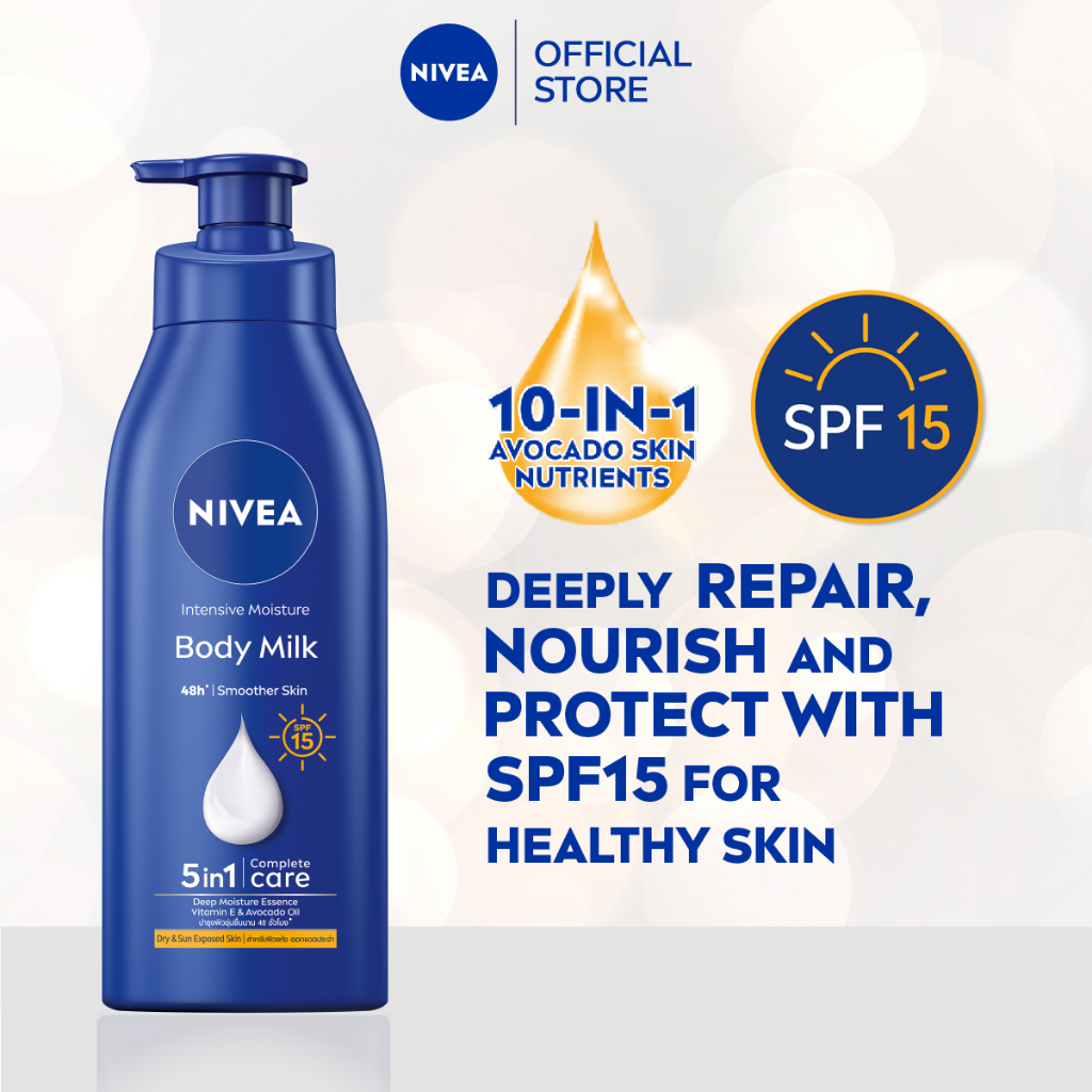 NIVEA Body Lotion - Intensive Moist SPF15 (350ml) / Body Moisturizer / Hand Cream / Superfood ...