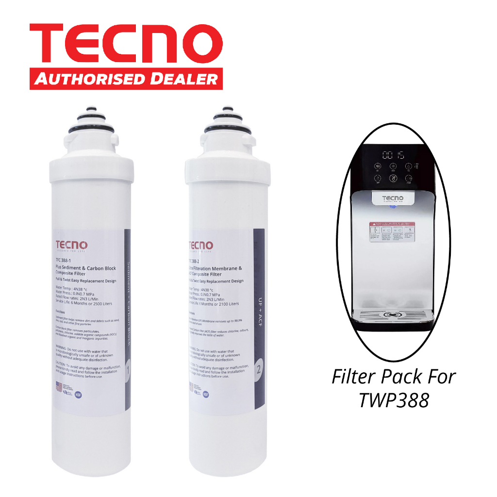 Tecno Filter Replacement Pack TFC 388 (For TWP388 /TWP 388 ) | Shopee ...