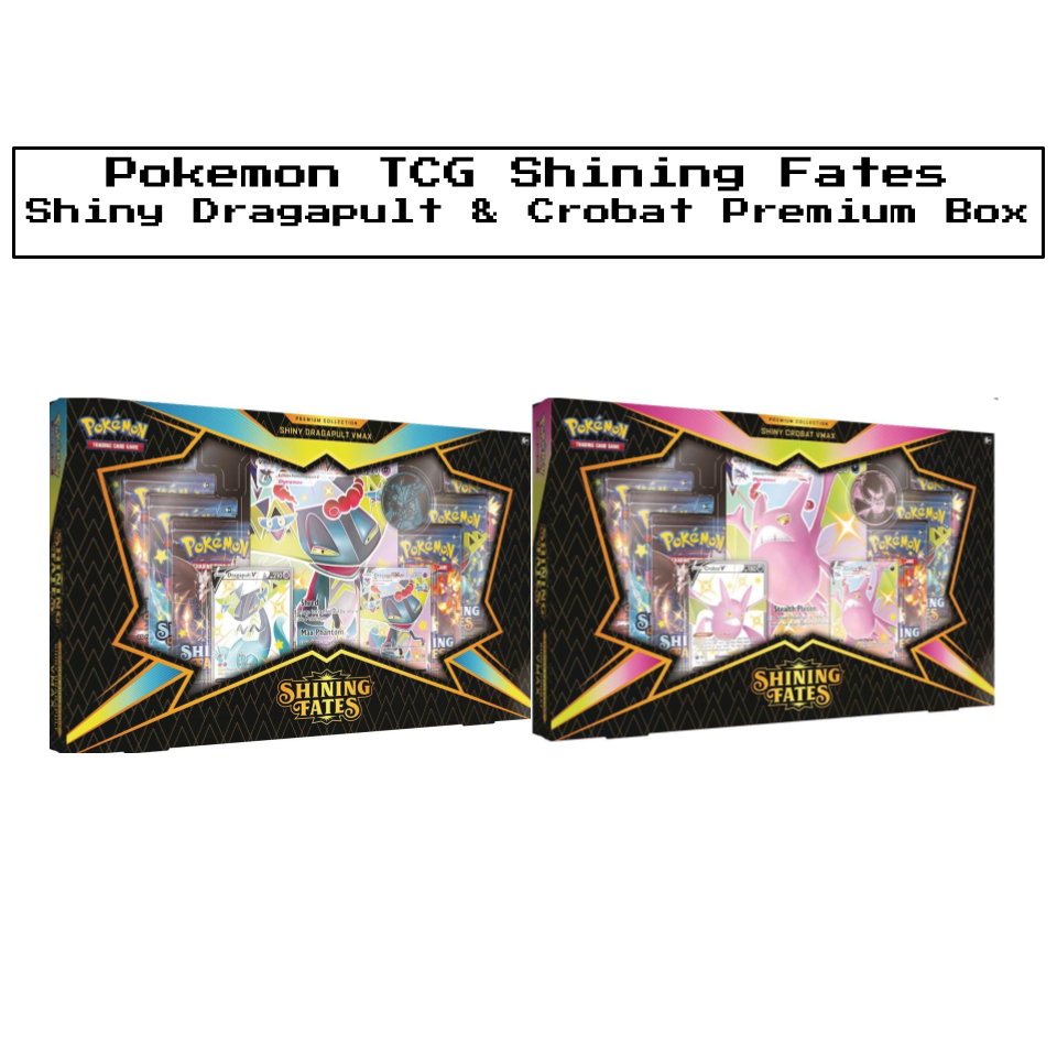Pokemon TCG Shining Fates Premium Collection Box - Shiny Crobat + Shiny ...