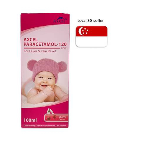 Axcel Paracetamol 120MG/5ML Suspension, 100ML, for Fever and Pain ...