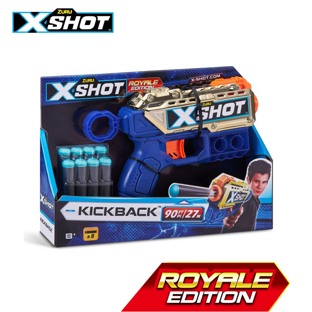 X-Shot Excel Kickback Royale Edition Foam Dart Blaster (8 Darts) by ...