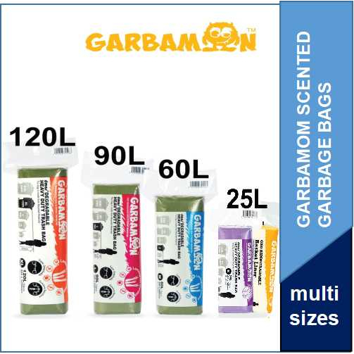 BMS Garbamon Heavy duty degradable lemongrass scented trash bags 60L ...