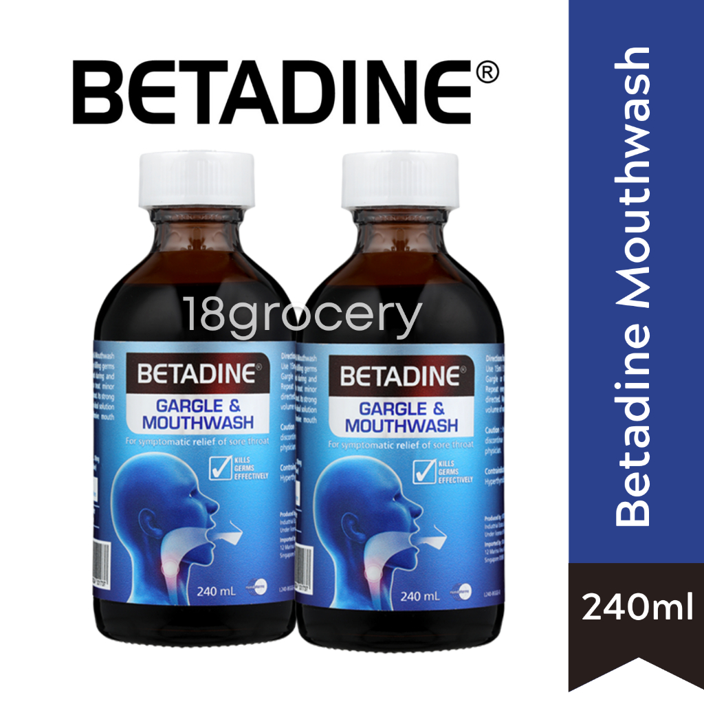 BETADINE Gargle & Mouthwash, 240ml | Shopee Singapore