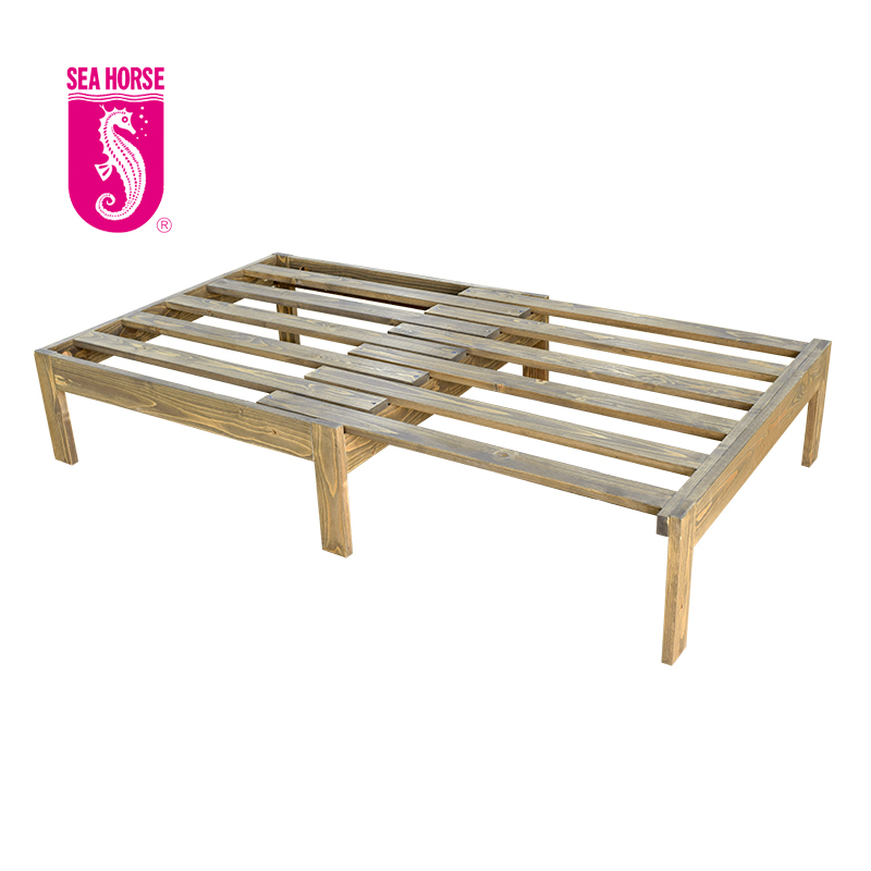 SEA HORSE Retractable Solid Wood Bed Frame Telescopic Bed (KD05N ...