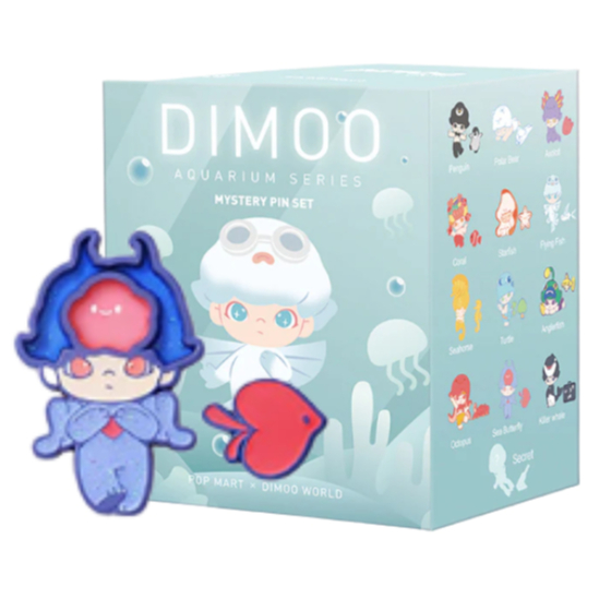 POPMART Pop Mart Dimoo Aquarium Pin Badge Series - Sea Butterfly ...
