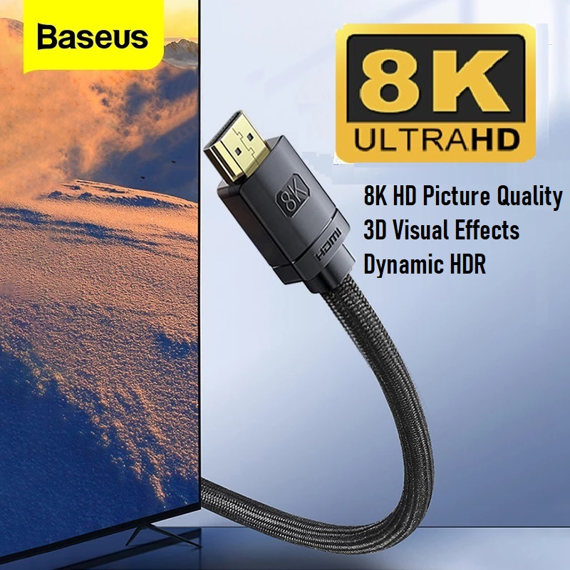 Baseus High Definition Series HDMI 8K to HDMI 8K Adapter Cable TV ...