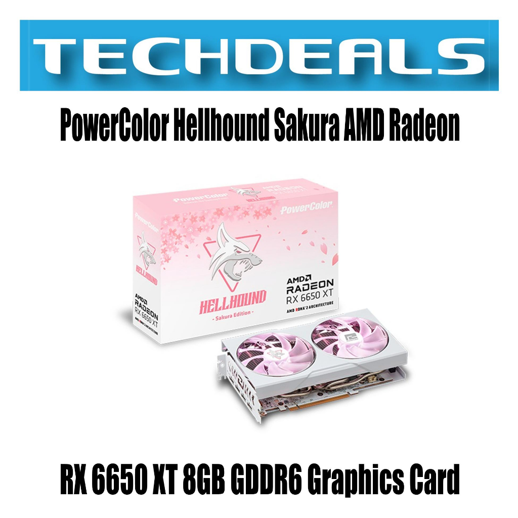 PowerColor Hellhound Sakura AMD Radeon RX 6650 XT 8GB GDDR6 Graphics ...